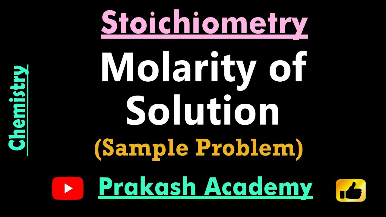 Basic Stoichiometry Molarity Sample Problem 1 - YouTube