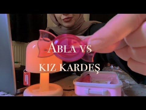 Kız kardeş ile imtihan | Makyaj-Saç tarama roleplay | Türkçe asmr 