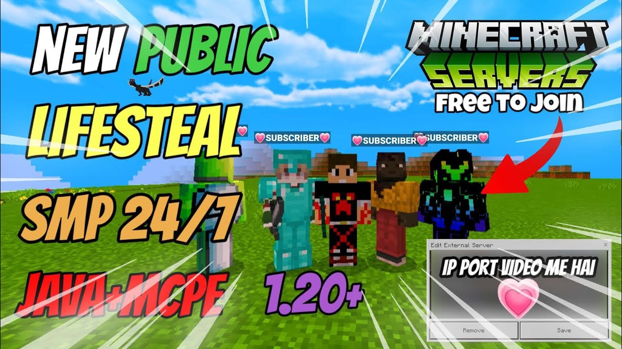 Minecraft Public Smp Java+Pe || Free to join 🤩 - YouTube
