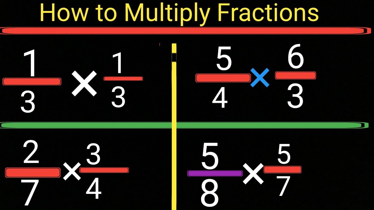 How To Multiply Two Fractions Multiplying Fractions YouTube How To Multiply Two Fractions Multiplying Fractions YouTube