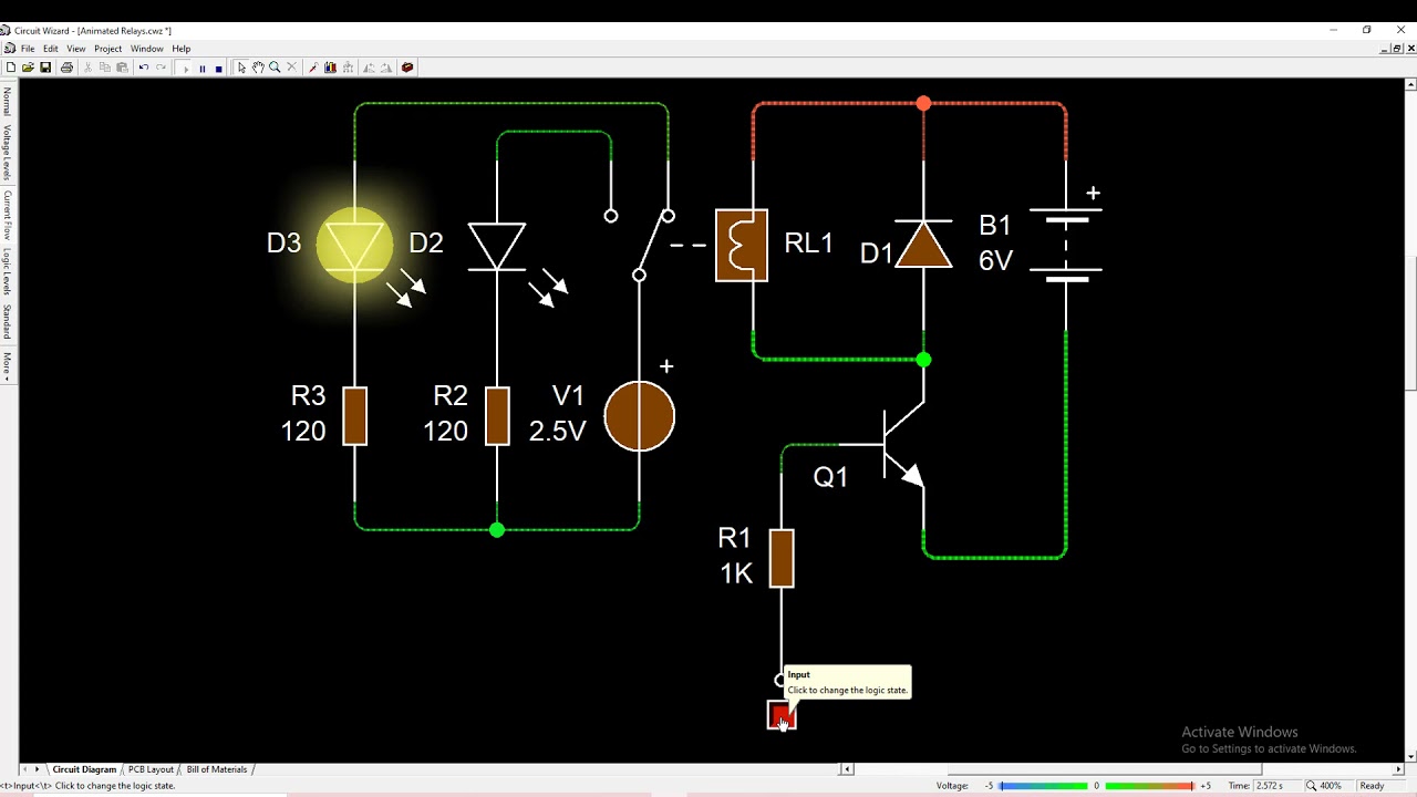Relay Circuit By Circuit Wizard ! - YouTube