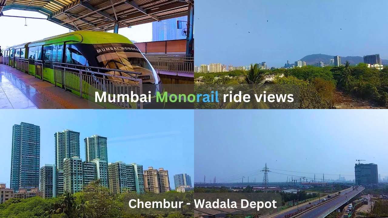 Views from Mumbai Monorail | Chembur to Wadala Depot Station, Mumbai ...