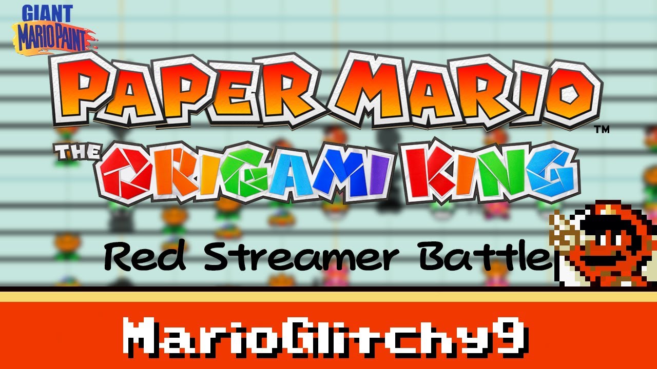 Red Streamer Battle on Giant Mario Paint - YouTube