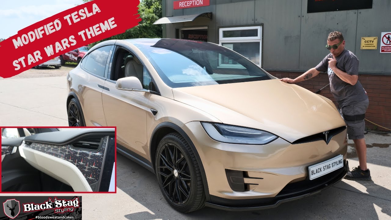 Tesla Model X - Customised Interior Trims in Star Wars Design - Black ...