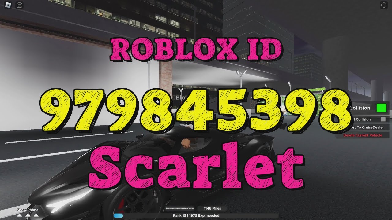 SCARLET Roblox Song Codes - YouTube