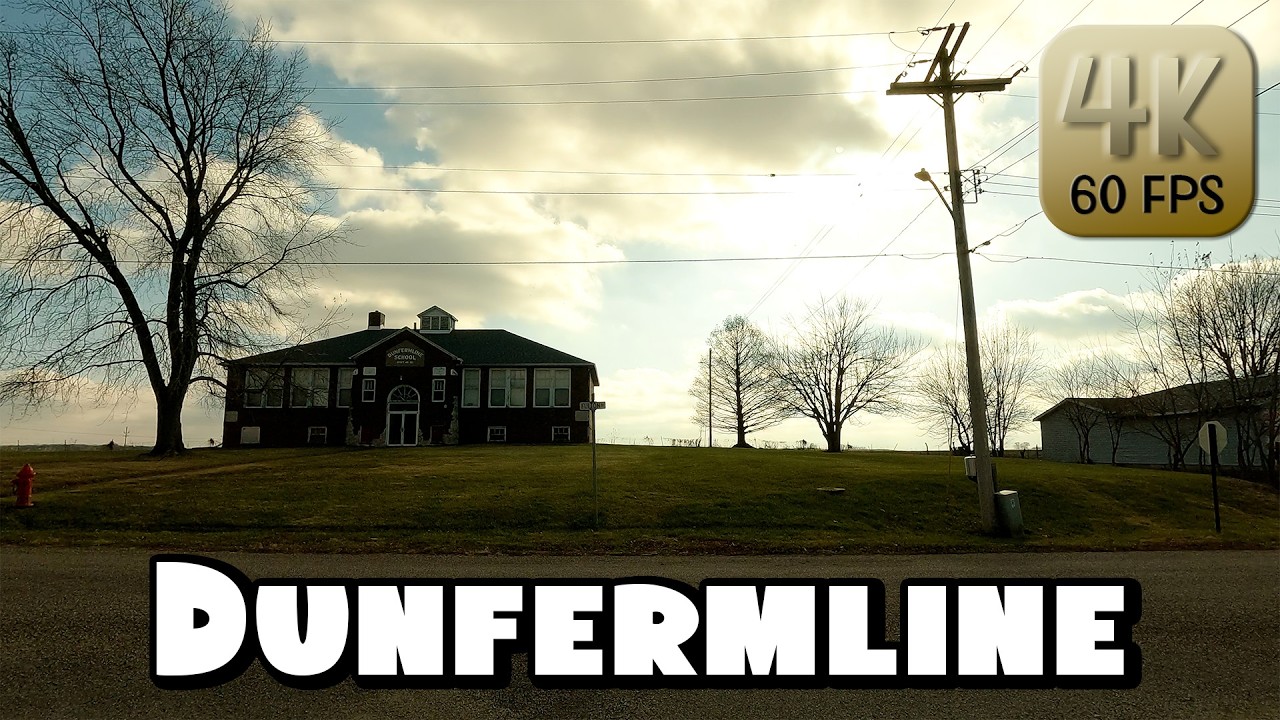 Driving Around Tiny Village Dunfermline, Illinois in 4k Video - YouTube