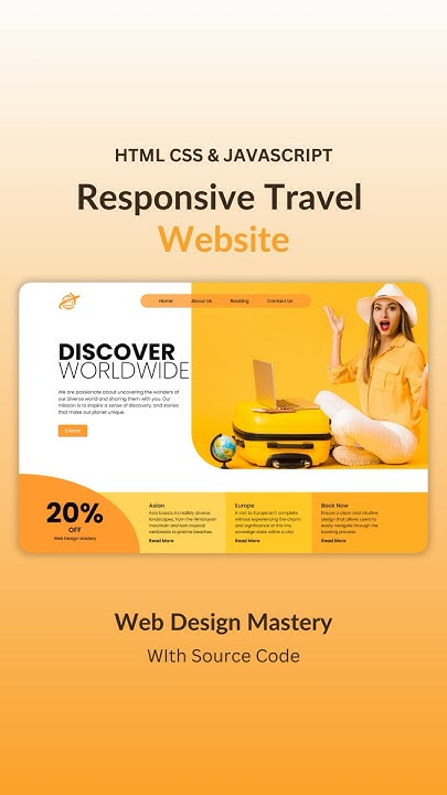 Travel Website From Scratch Using Html Css Javascript Coding Webdesign Webdevelop 