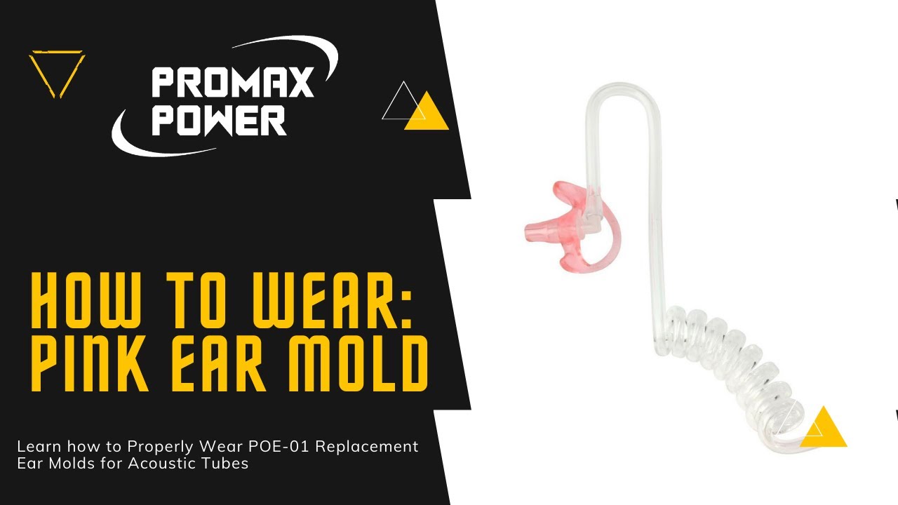 How to Wear: Replacement POE 01 Pink Ear Molds for Two-Way Radio ...