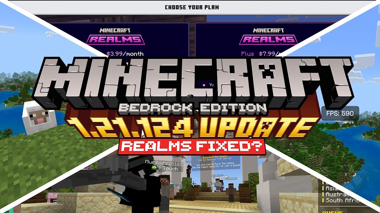 NEW Minecraft Bedrock 1.21.124 Update! Realms are Fixed? - YouTube
