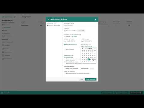 Creating a Homework Assignment