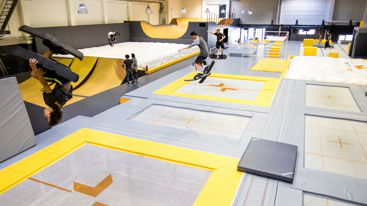 Eurotramp freestyle trampolines @ GravityLab Munich - YouTube