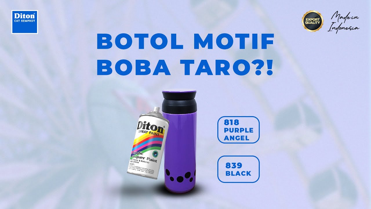 BOTOL MINUM JADI BARU DENGAN WARNA YANG SEGAR | DITON SPRAY PAINT - YouTube