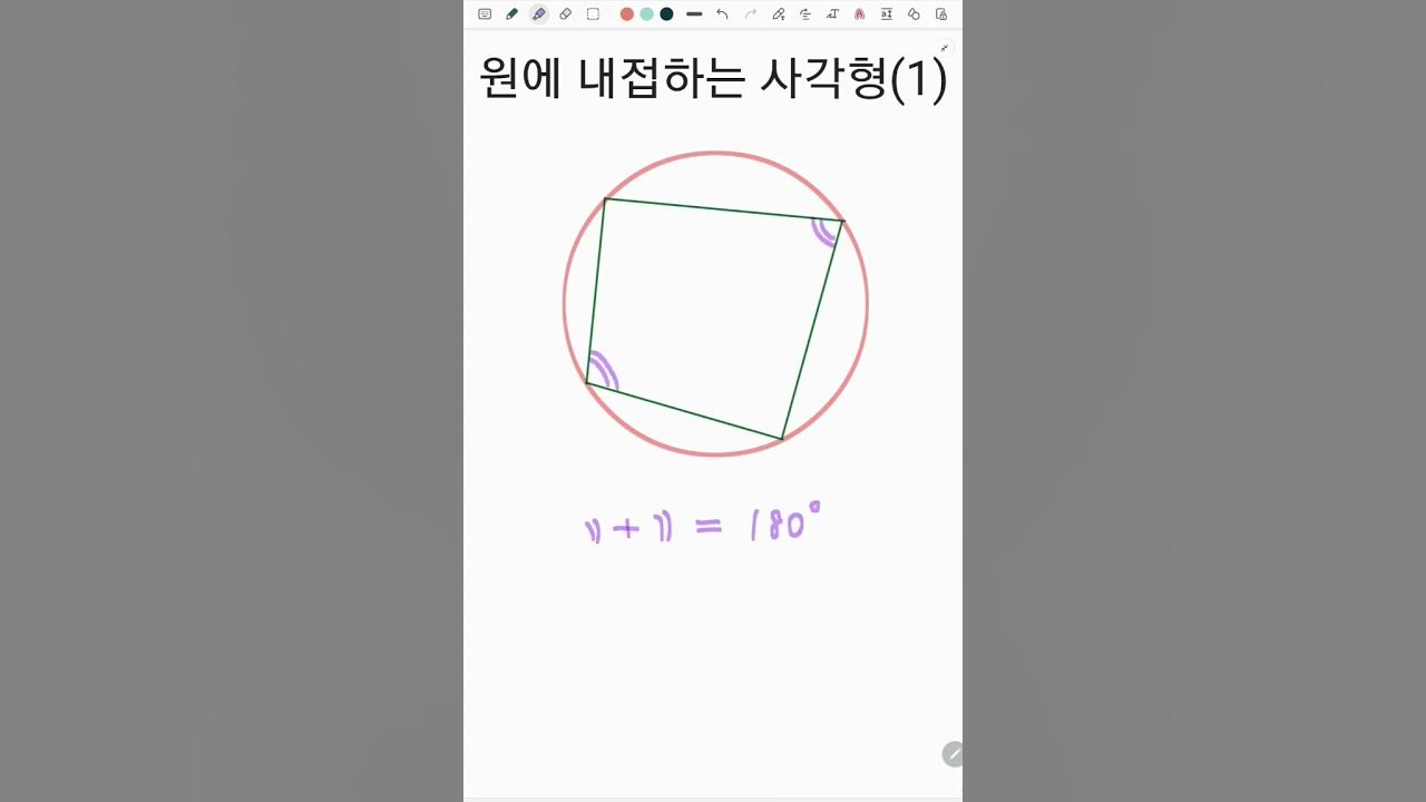 원에 내접하는 사각형 1 Youtube