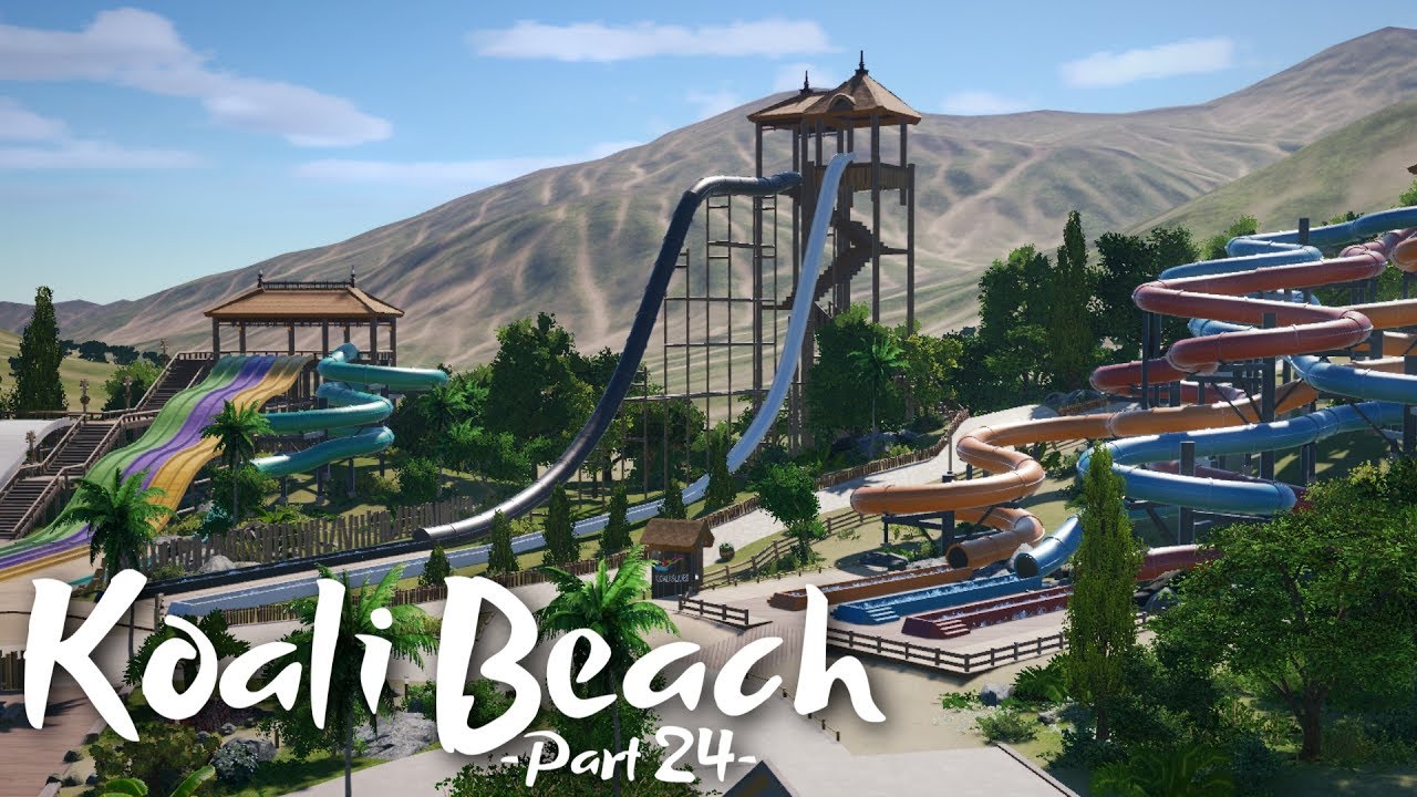 Planet Coaster - Koali Beach (Part 24) - More Waterslides! - YouTube