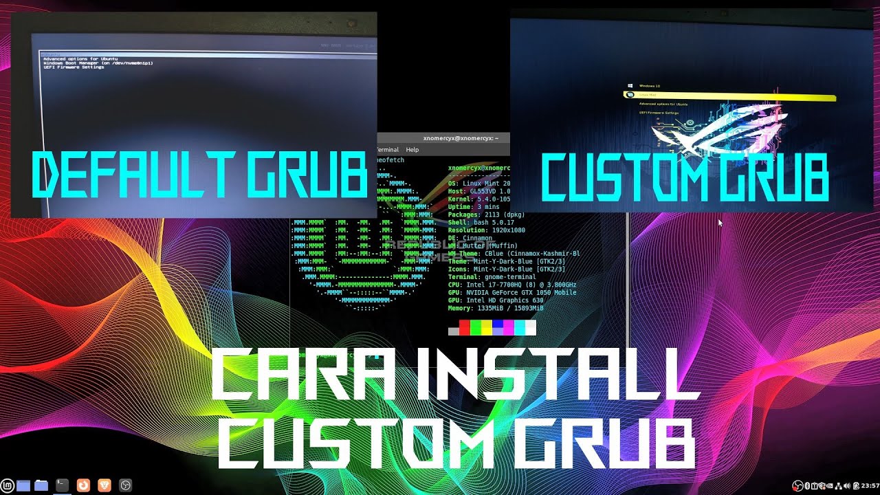 CARA INSTALL GRUB THEME / BOOTLOADER THEME LINUX | LINUX TUTORIAL - YouTube