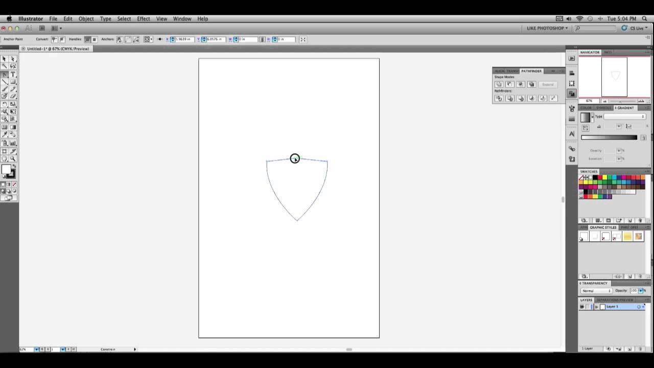 Illustrator Tutorial - How to draw a Shield [Beginner] - YouTube