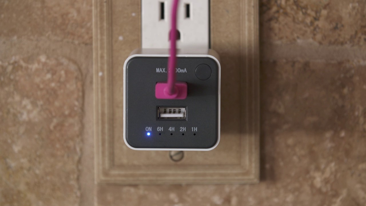 Link2Home EM-1605 Dual USB Port Wall Charger with Timer - YouTube