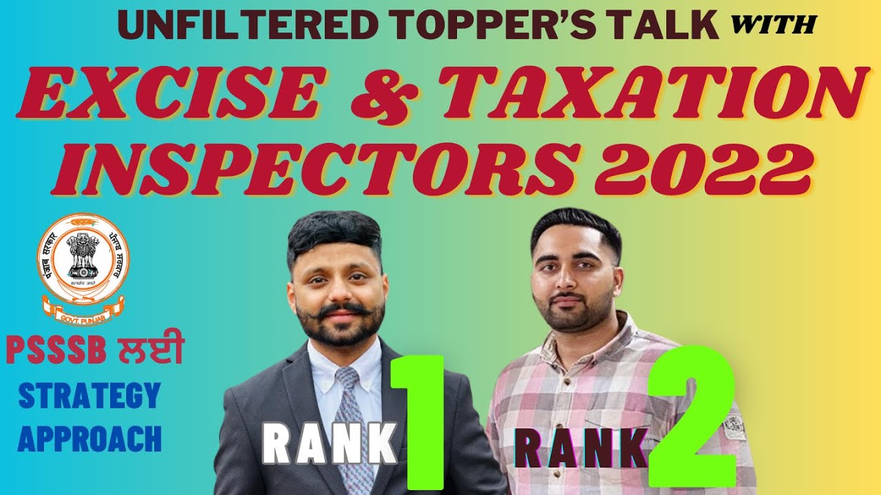 Punjab Excise & Taxation Inspector Rank 1 Kanav Sharma & Rank 2 ...