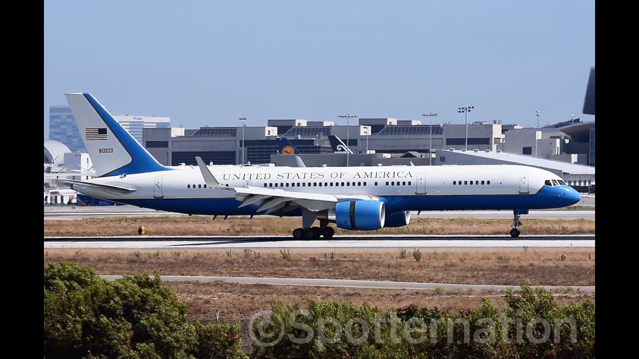 US Air Force "Air Force 2" Boeing 757-200 VC-32A [98-0001] Landing at ...