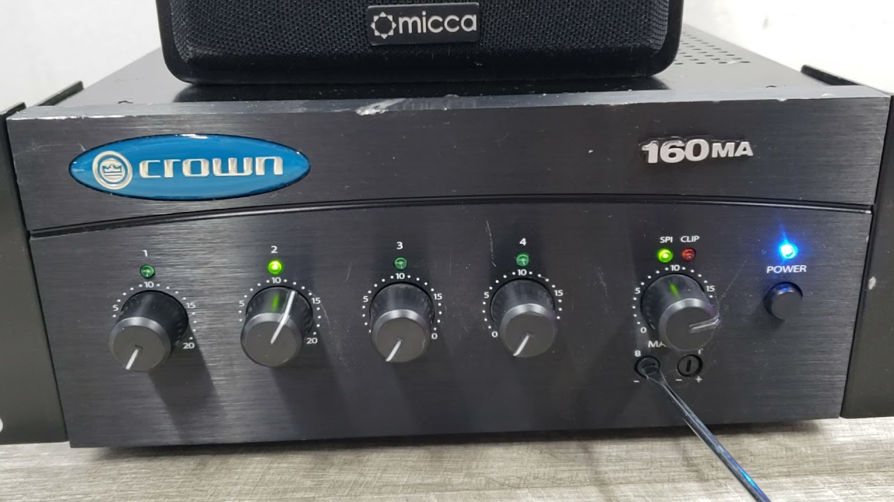 Crown by Harman 160MA Mixer-Amplifier Demo - YouTube