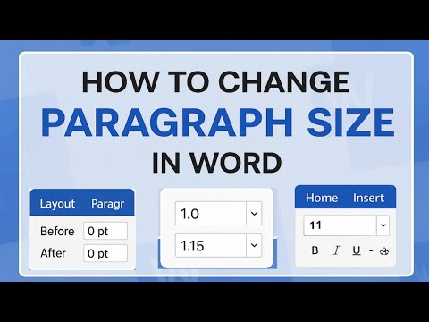How to Change Paragraph Size in Word | How to Increase Paragraph Size ...
