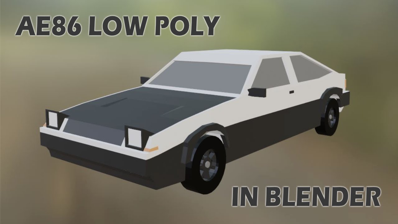 Toyota AE86 low-poly modeling timelapse (Blender 3.0) - YouTube
