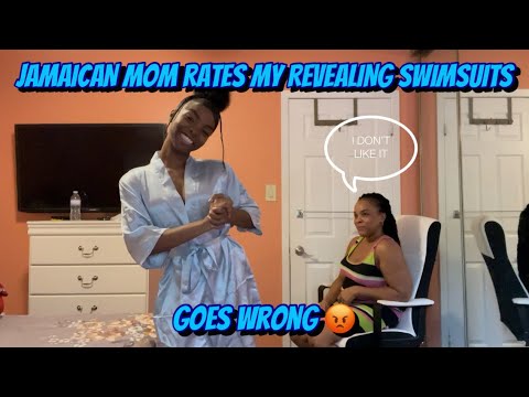MY STRICT JAMAICAN MOM RATES MY REVEALING SWIMSUITS || SHEIN || GOES WRONG
