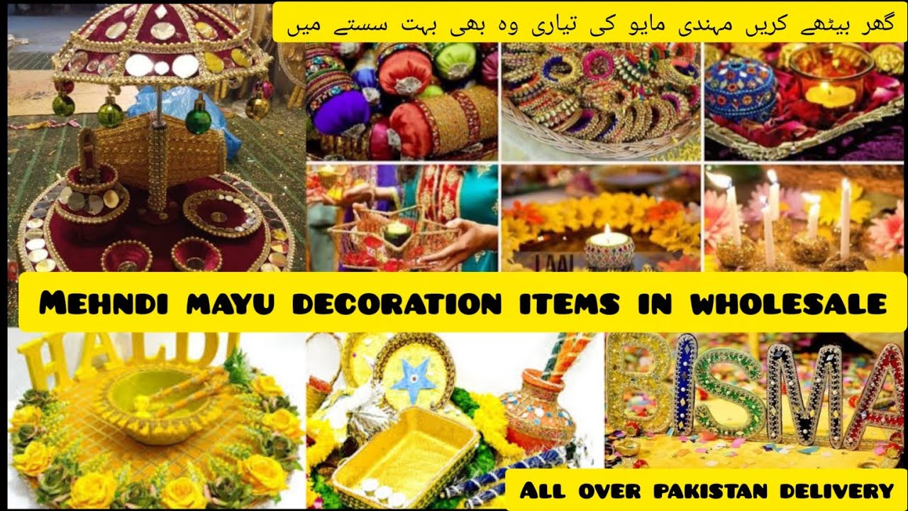 Mehendi mayu decoration items wholesale | Mehndi items | wedding ...