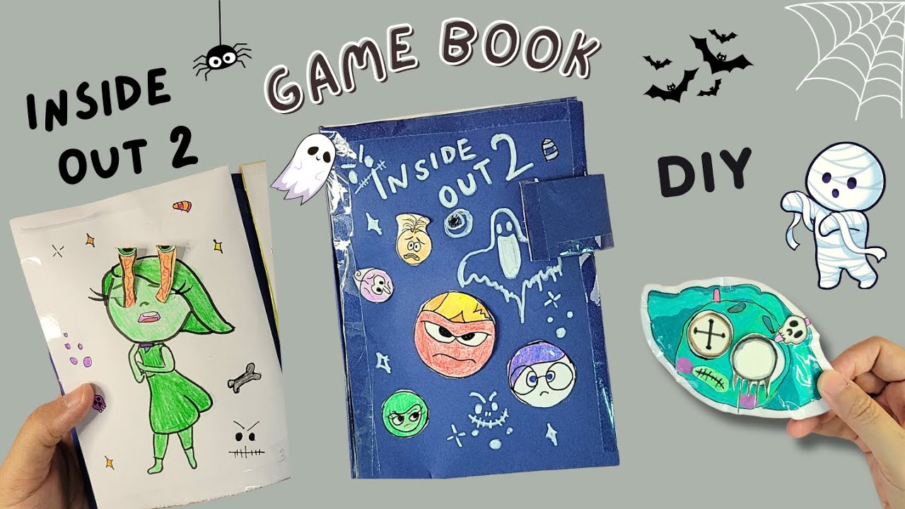 Inside Out 2 Halloween Squishy Game Book Tutorial #insideout2 #diy #종이 ...