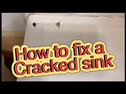 How to repair a broken cracked sink? - YouTube