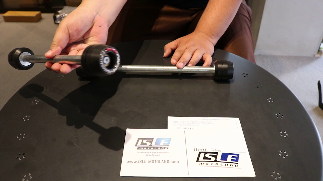 Axle Slider New Ninja 250 Agna - YouTube