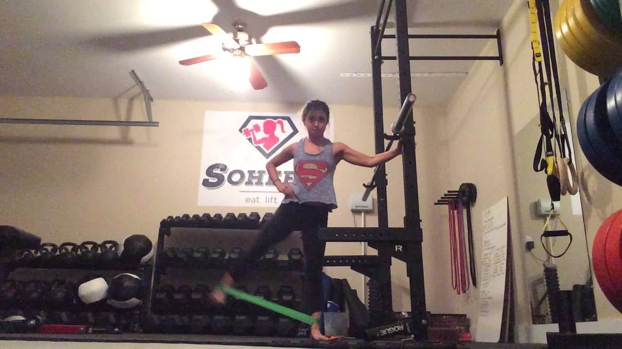 Exercise Demo: Standing Band Hip Abduction - YouTube