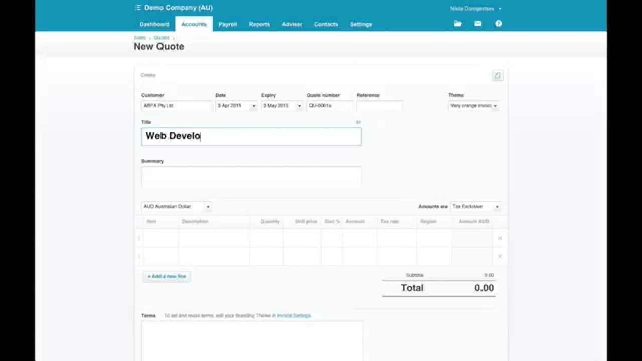 How To Create Online Quote In Xero Video Tutorial Australian How To Create Online Quote In Xero Video Tutorial Australian