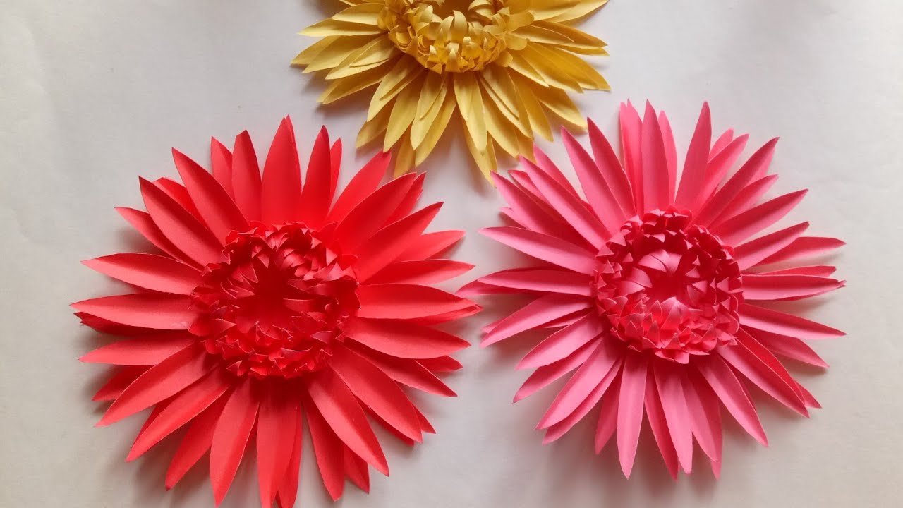 Gerbera Flower Making How To Make Paper Gerbera Flowers DIY Paper Gerbera Flower Making How To Make Paper Gerbera Flowers DIY Paper