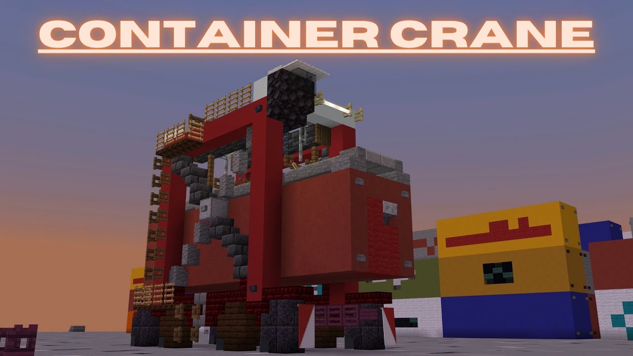 Minecraft: How to build a Container Crane in Minecraft | Minecraft ...