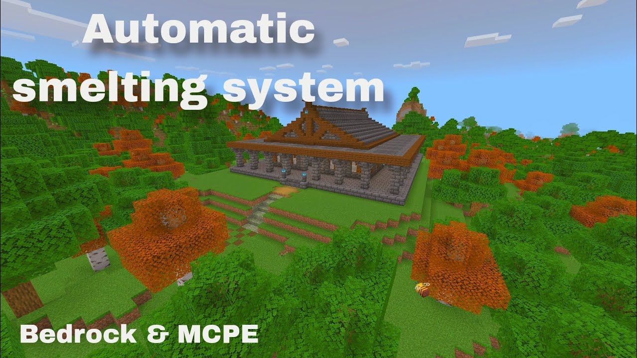 Ultimate Smelting system | Minecraft tutorial | Minecraft Bedrock ...