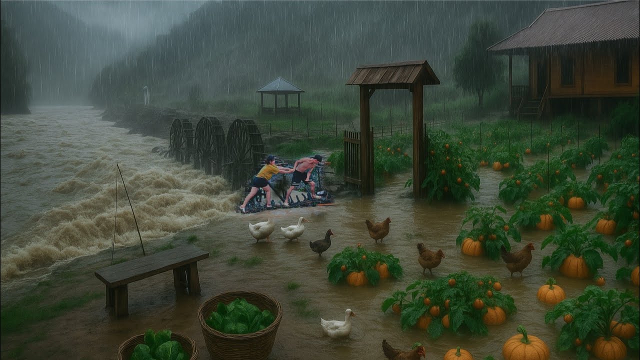 Off-Grid Farm DESTROYED by Storm & Floods! | Surviving, Harvesting ...