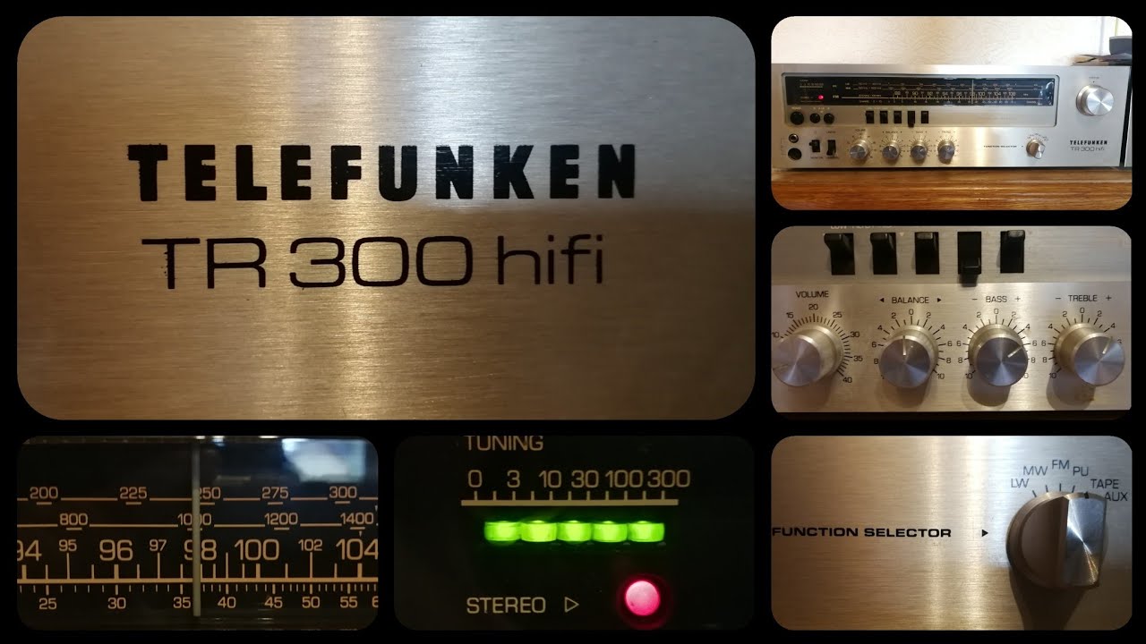 Telefunken TR 300 hifi Stereo Verstärker mit Radioreceiver in Betrieb ...
