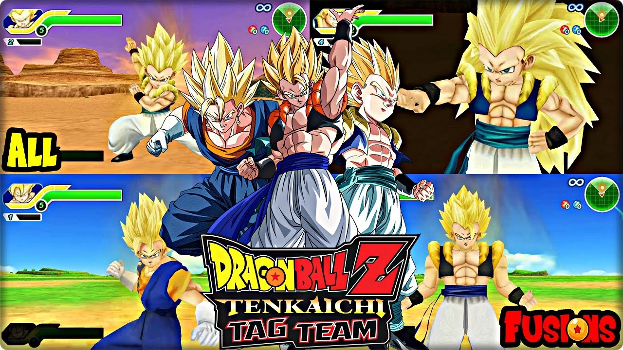 Dragon Ball Z Tenkaichi Tag Team - All Fusions - YouTube