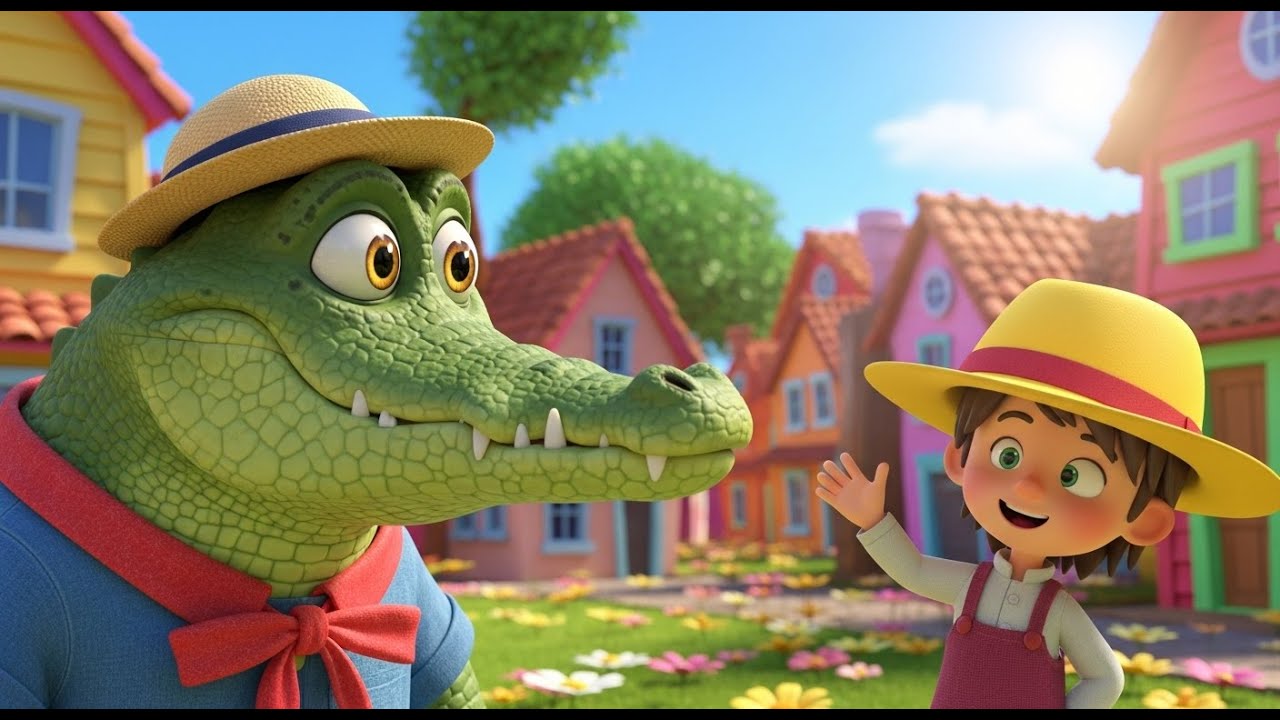 El cocodrilo que aprendió los colores | Canción infantil y rima para ...