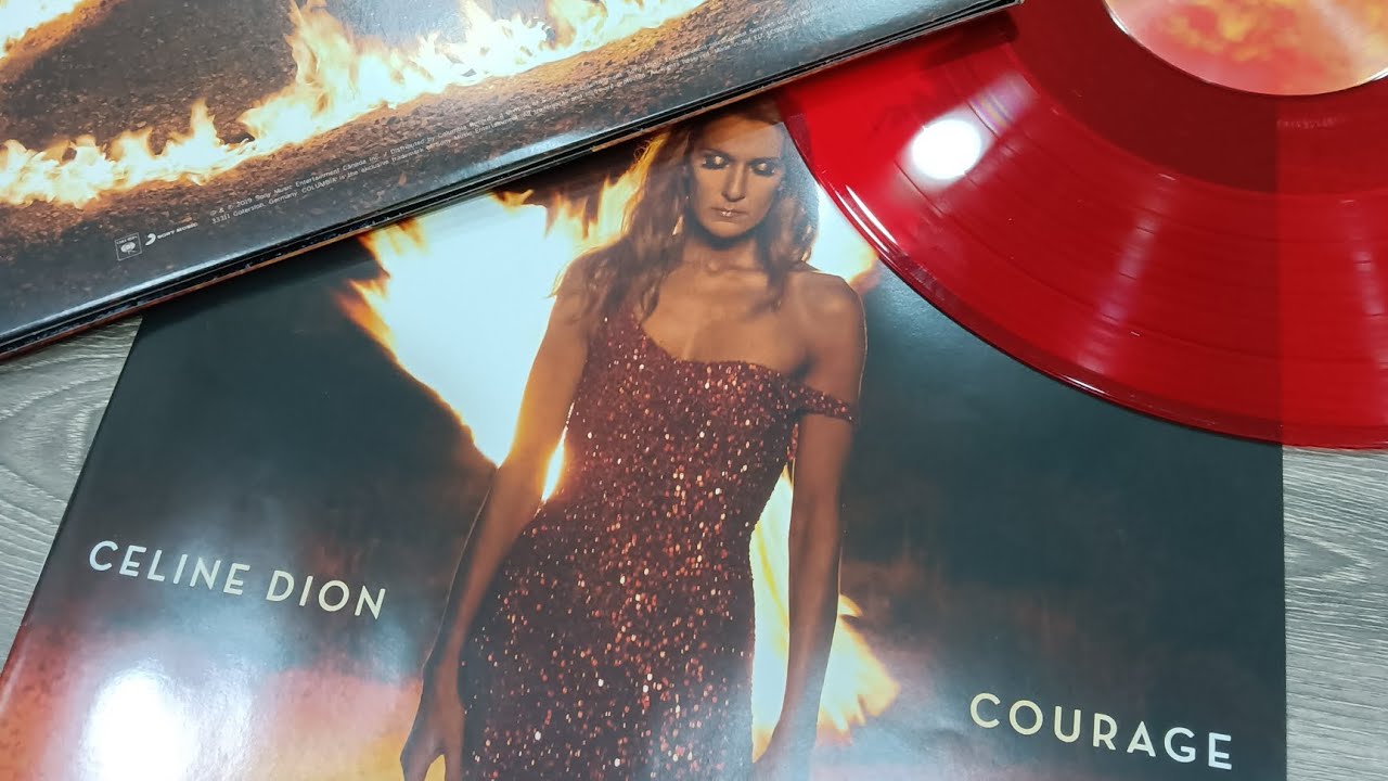 unboxing Celine Dion Courage ruby red vinyl LPs 開箱 席琳狄翁 勇氣(2LP紅寶石彩膠 ...