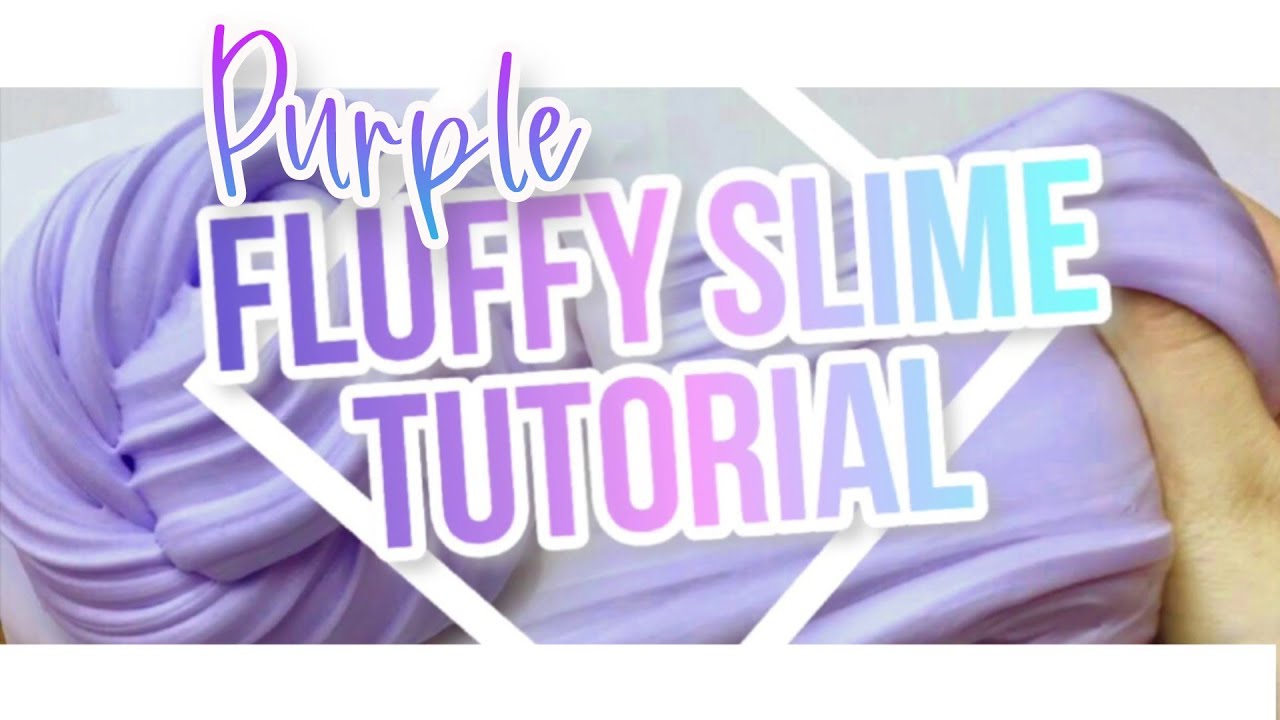 DIY PURPLE FLUFFY SLIME - YouTube