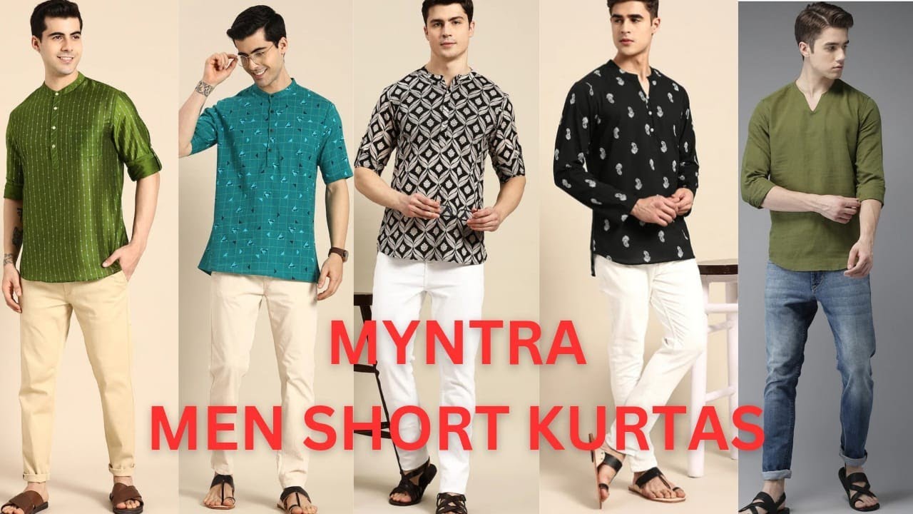 MYNTRA MEN LATEST HAUL II MYNTRA MEN NEW ARRIVAL SHORT KURTAS 2023😍 ...