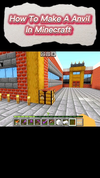 Minecraft Beginner's Tutorial : How to Make a Anvil in Minecraft | # ...
