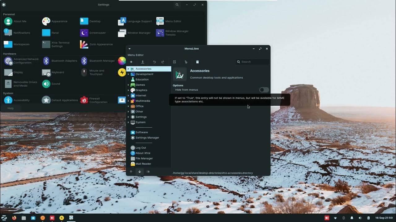 Zorin os lite how to hide or unhide apps from start menu - YouTube
