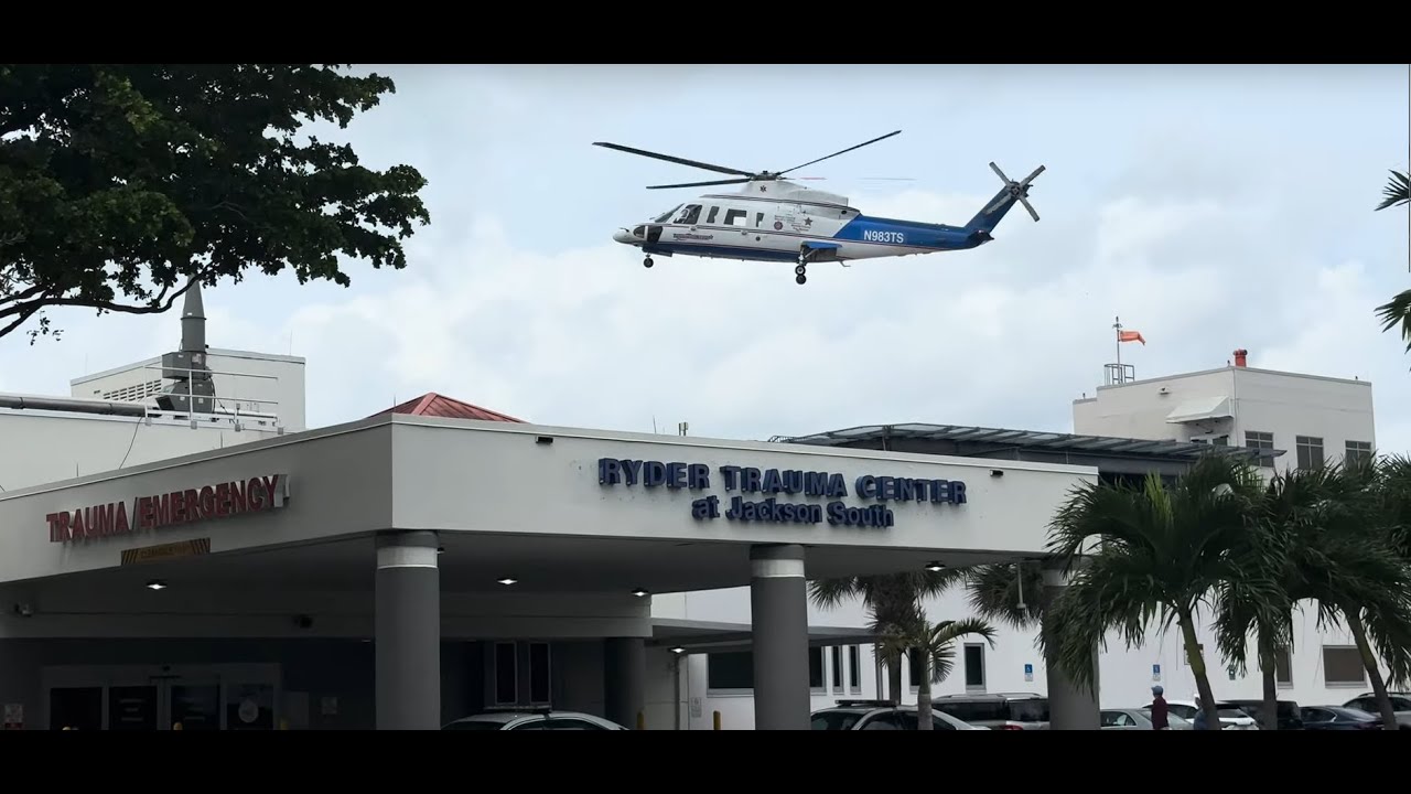 Monroe County Trauma Star’s Helicopter leaving Ryder Trauma Center ...
