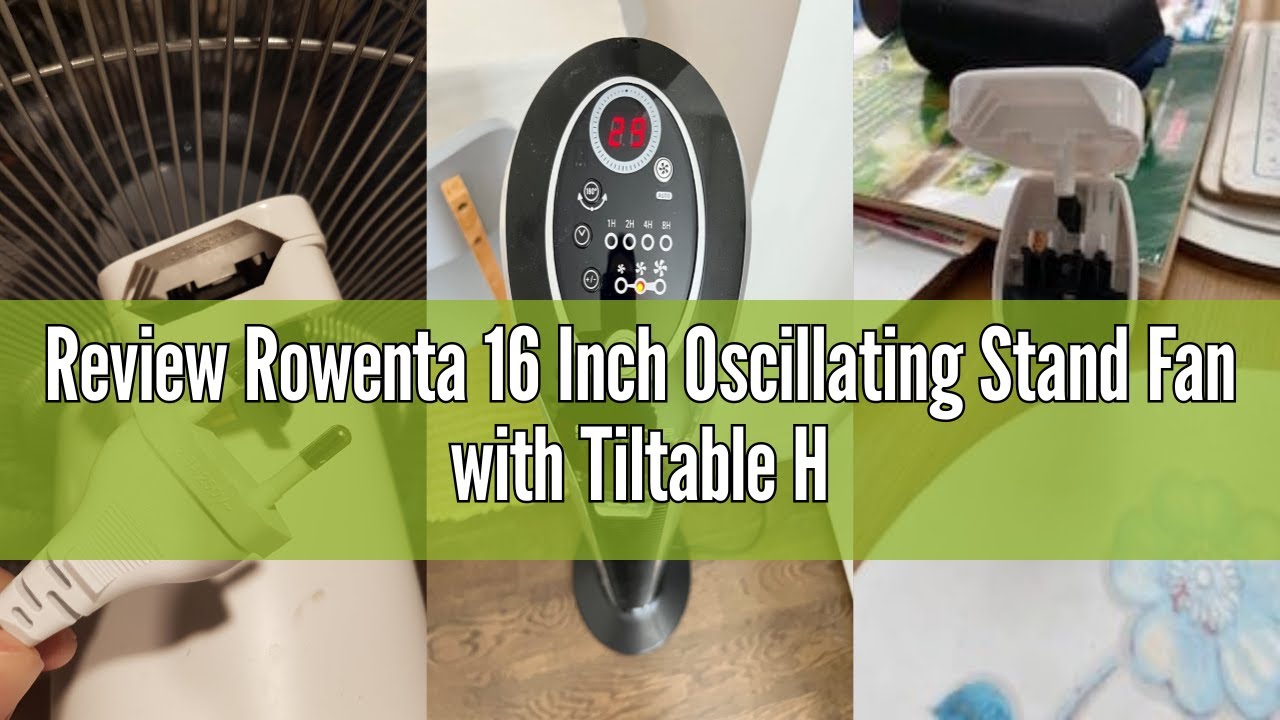 Review Rowenta 16 Inch Oscillating Stand Fan with Tiltable Head, Remote ...