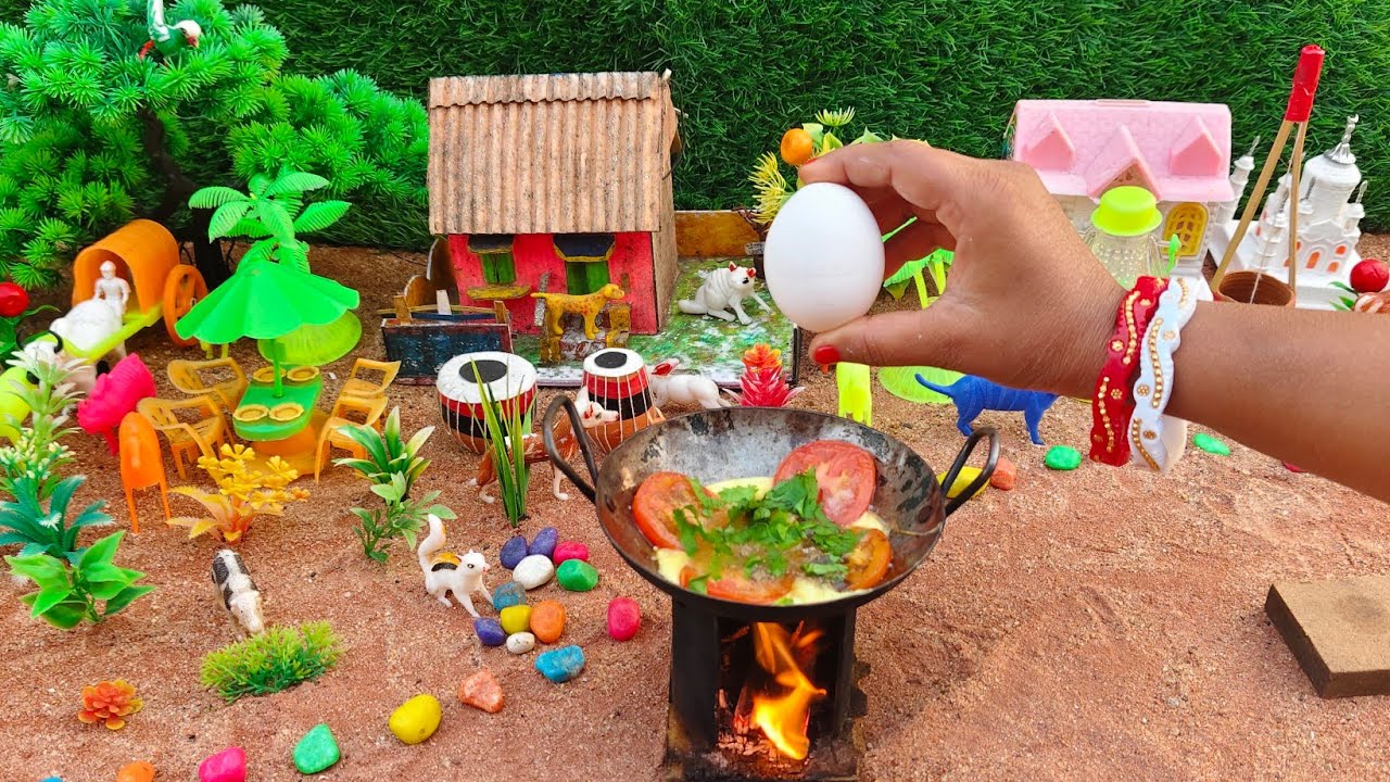 Tomato Omlette | Breakfast dish | Omlette | mini food | - YouTube