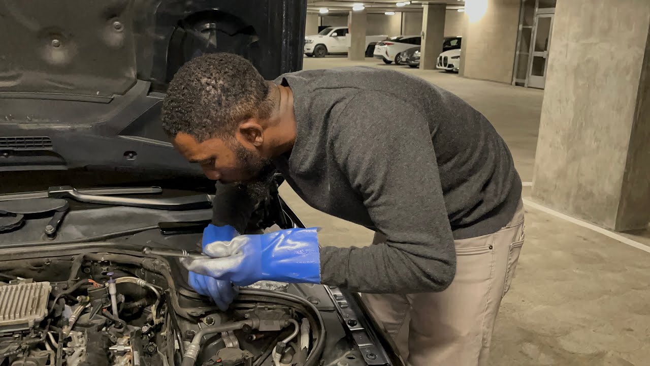 2015 Mercedes S63 AMG spark plug replacement, borescope gap and ...