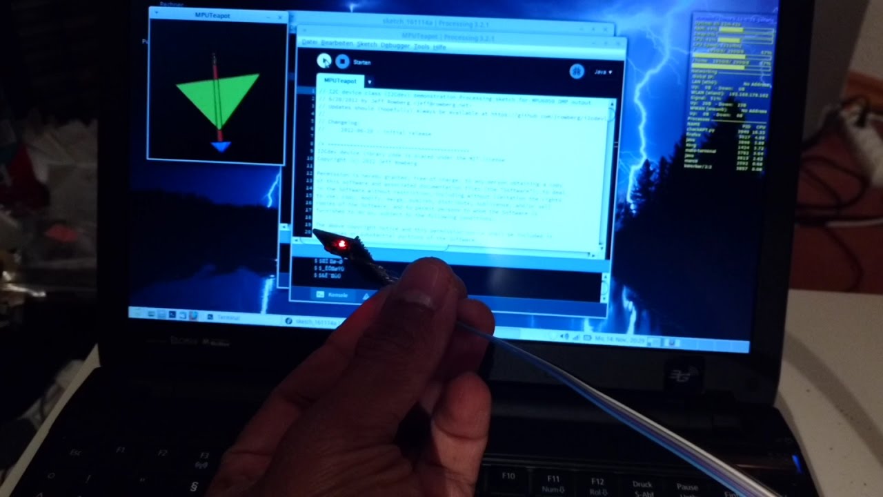 Testing MPU-6050 (GY-521) - YouTube